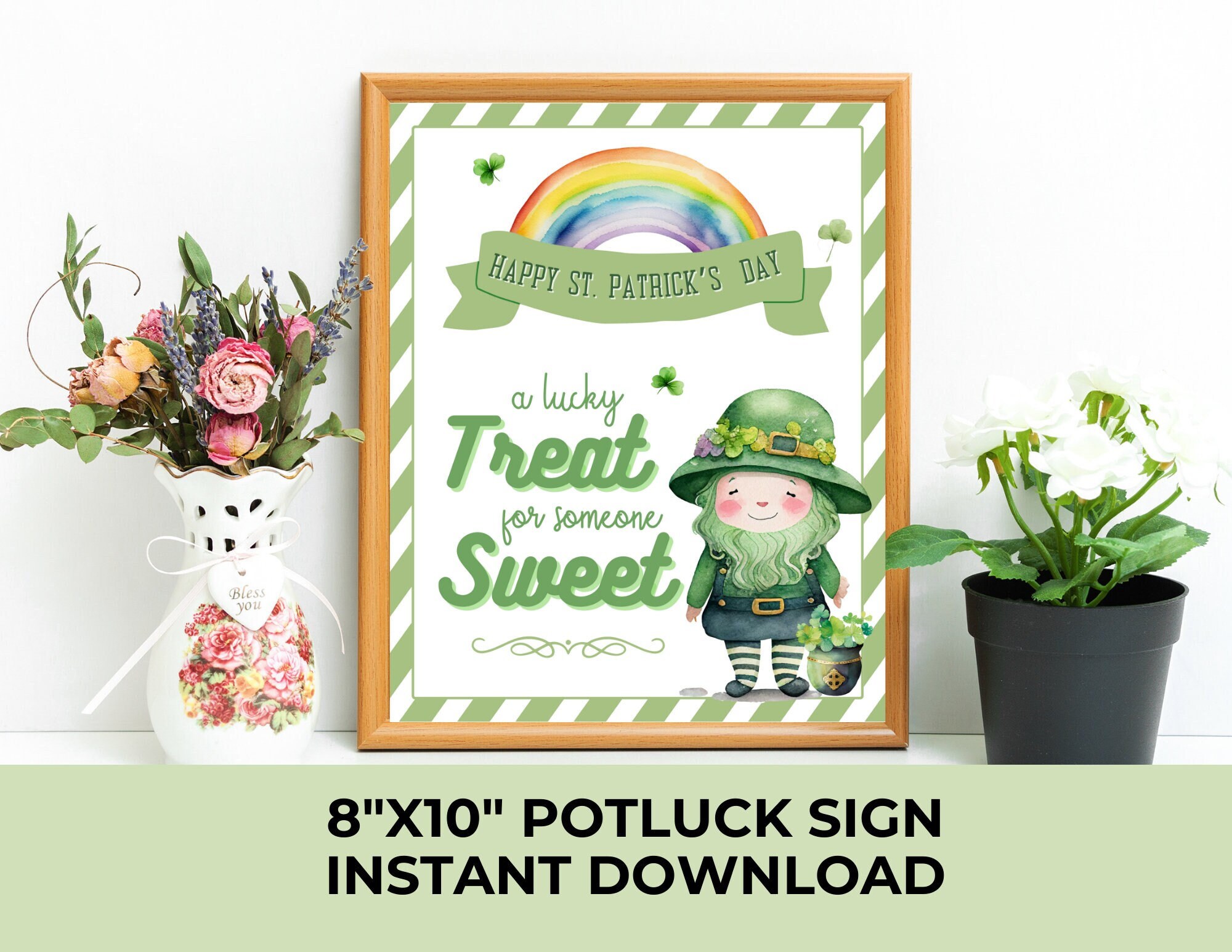Printable St Patrick's Day Sign 8x10, Lucky Treat for Someone Sweet ...