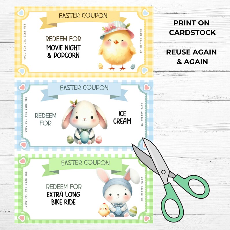 Editable Printable Easter Bunny Bucks, Easter Coupon Printable ...