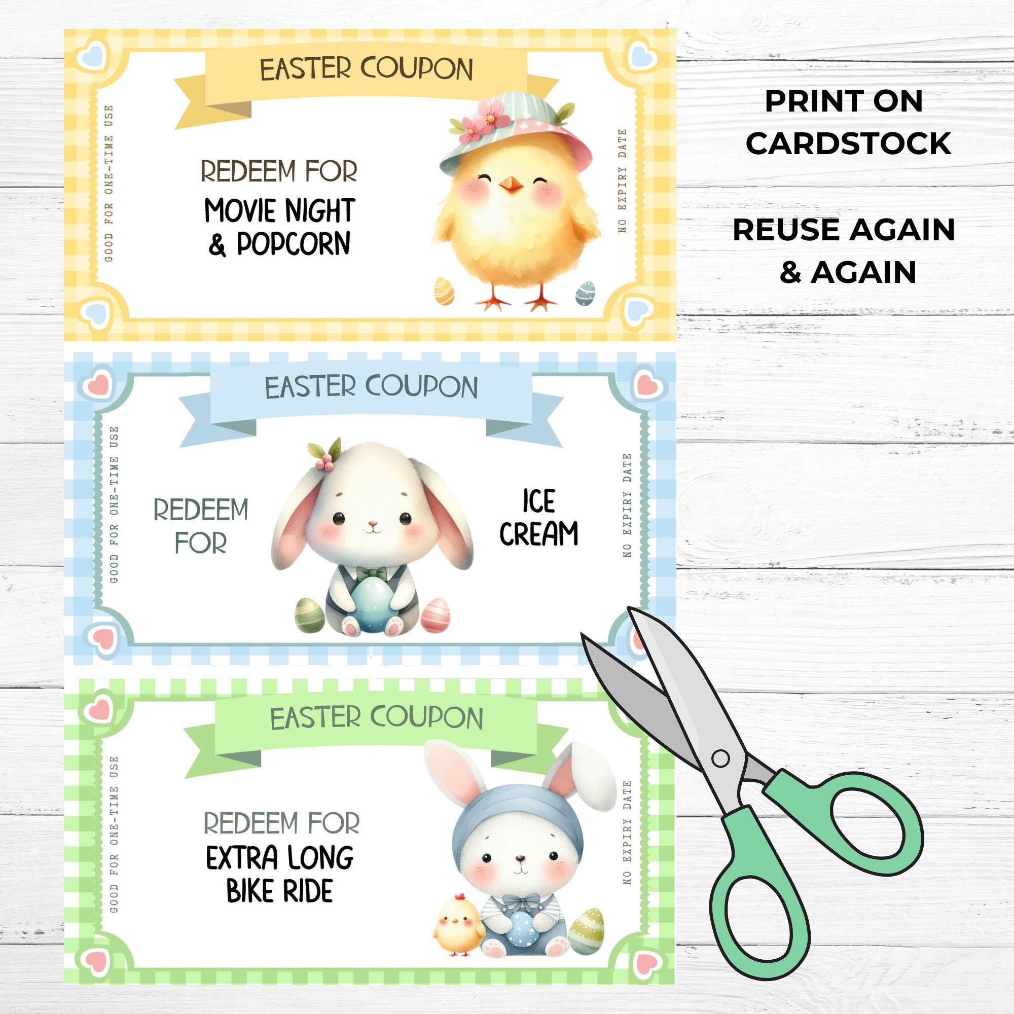 Editable Printable Easter Bunny Bucks, Easter Coupon Printable ...