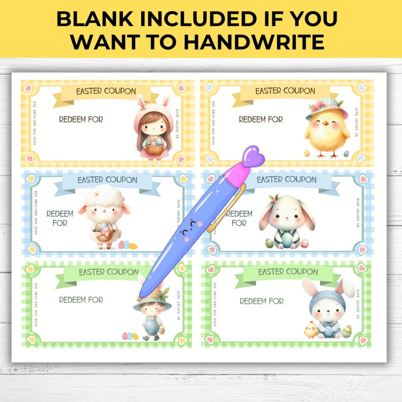 Editable Printable Easter Bunny Bucks, Easter Coupon Printable ...