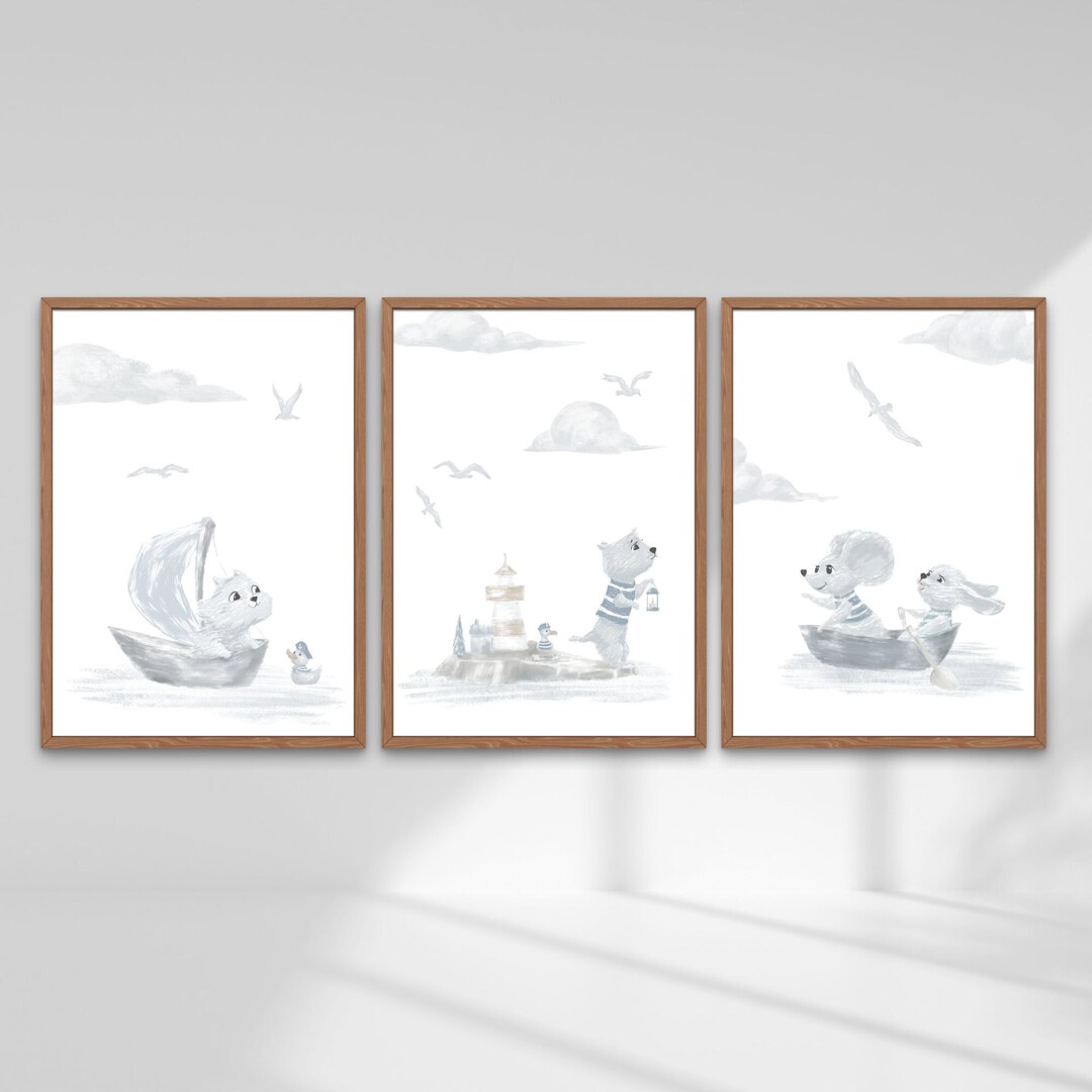 Sailor Nursery Art, Nautical Nursery Wall Art, Nautical Nursery Prints ...