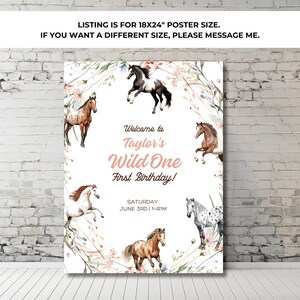 Horse Birthday Welcome Sign Template, Girl Saddle up Party Decor ...