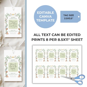 Nativity Christmas Gift Tags, Scripture Gift Tag, Bible Verse Tag Holy ...