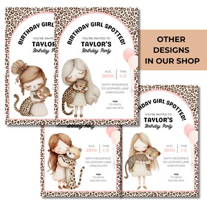 EDITABLE Leopard Birthday Invitation, Wild One Cheetah Birthday Party ...