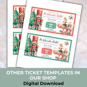 Editable Nutcracker Ticket , Personalized Nutcracker Ballet Surprise ...