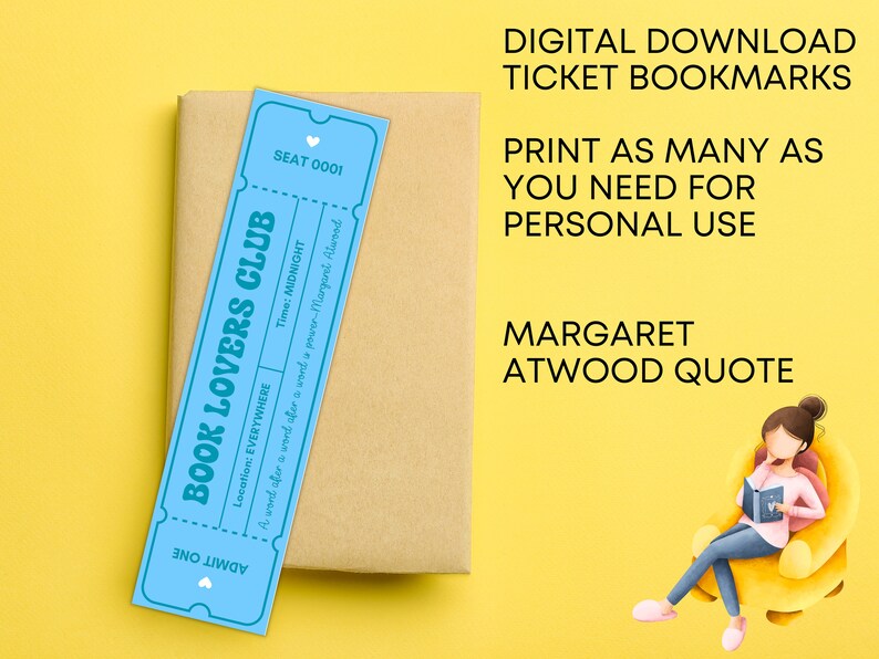 Book Lovers Club Bookmark, Gift for Book Lover, Book Club, Feminist ...