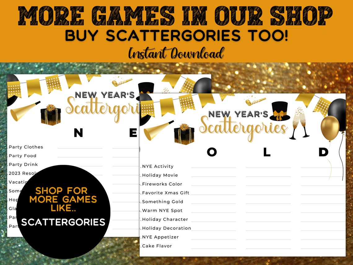Printable New Years Charades Game / Holiday Charades / New Years Eve ...