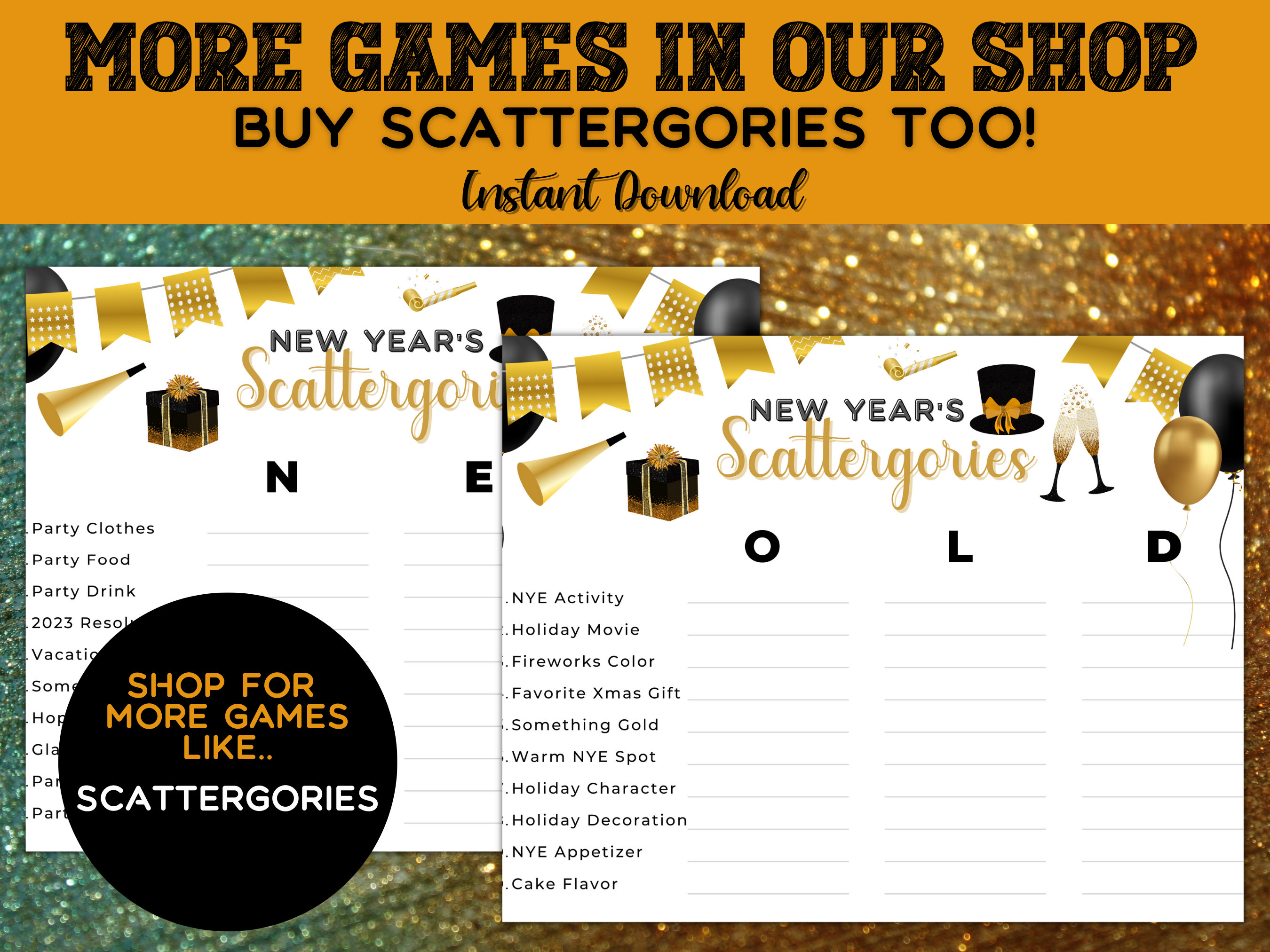 Printable New Years Charades Game / Holiday Charades / New Years Eve ...