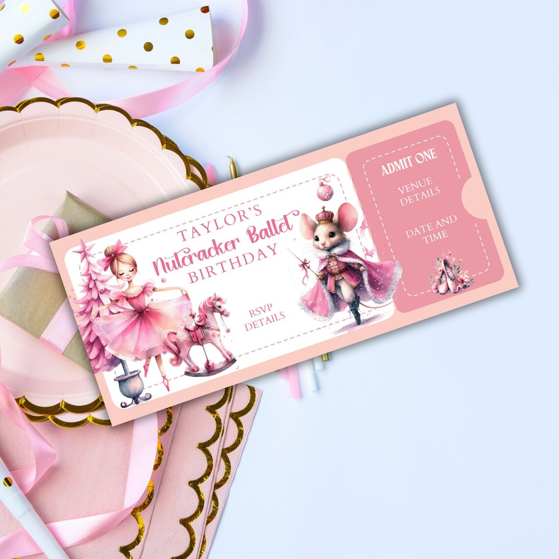 Editable Ballet Birthday Invitation, Ballet Birthday Party Invite, the ...