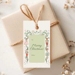 Nutcracker Christmas Tag Template, Nutcracker Tag, Printable Gift Tags ...