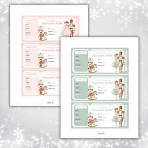Editable Nutcracker Ticket , Personalized Nutcracker Ballet Surprise ...