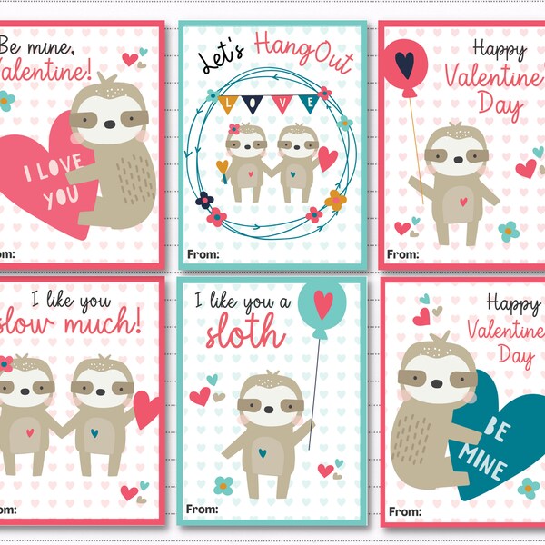 Sloth Valentine - Etsy
