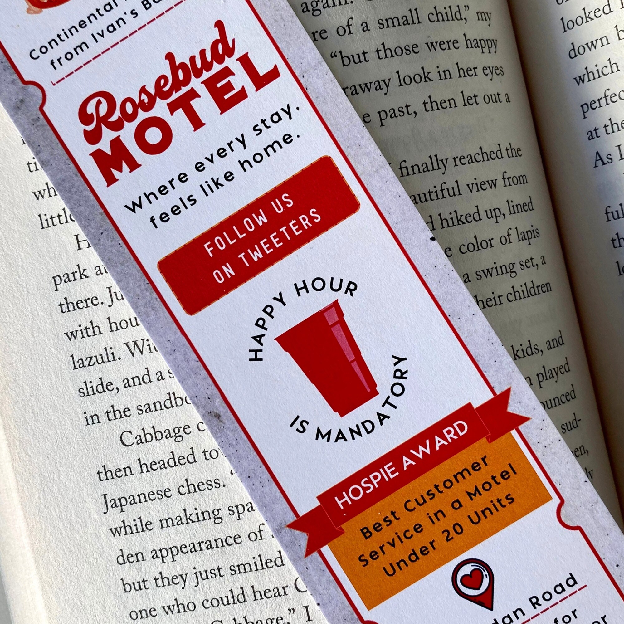 Rosebud Motel Bookmark, Ticket Bookmark, Schitt's Creek Lovers, David ...