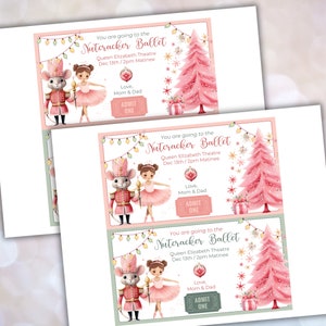 Editable Nutcracker Ticket , Personalized Nutcracker Ballet Surprise ...