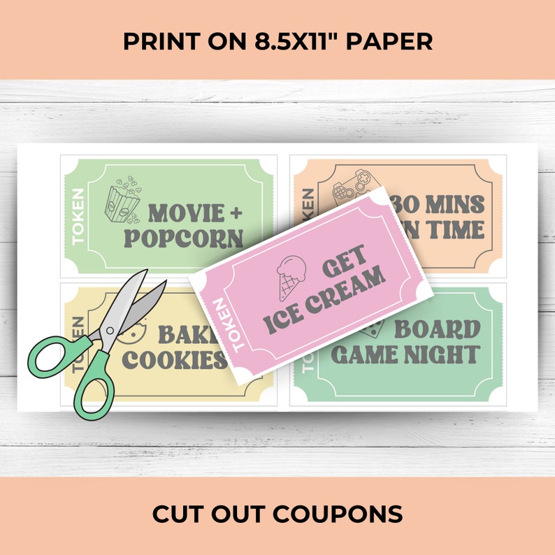 Printable Easter Egg Tokens, Easter Egg Filler Coupons, Easter Coupons ...