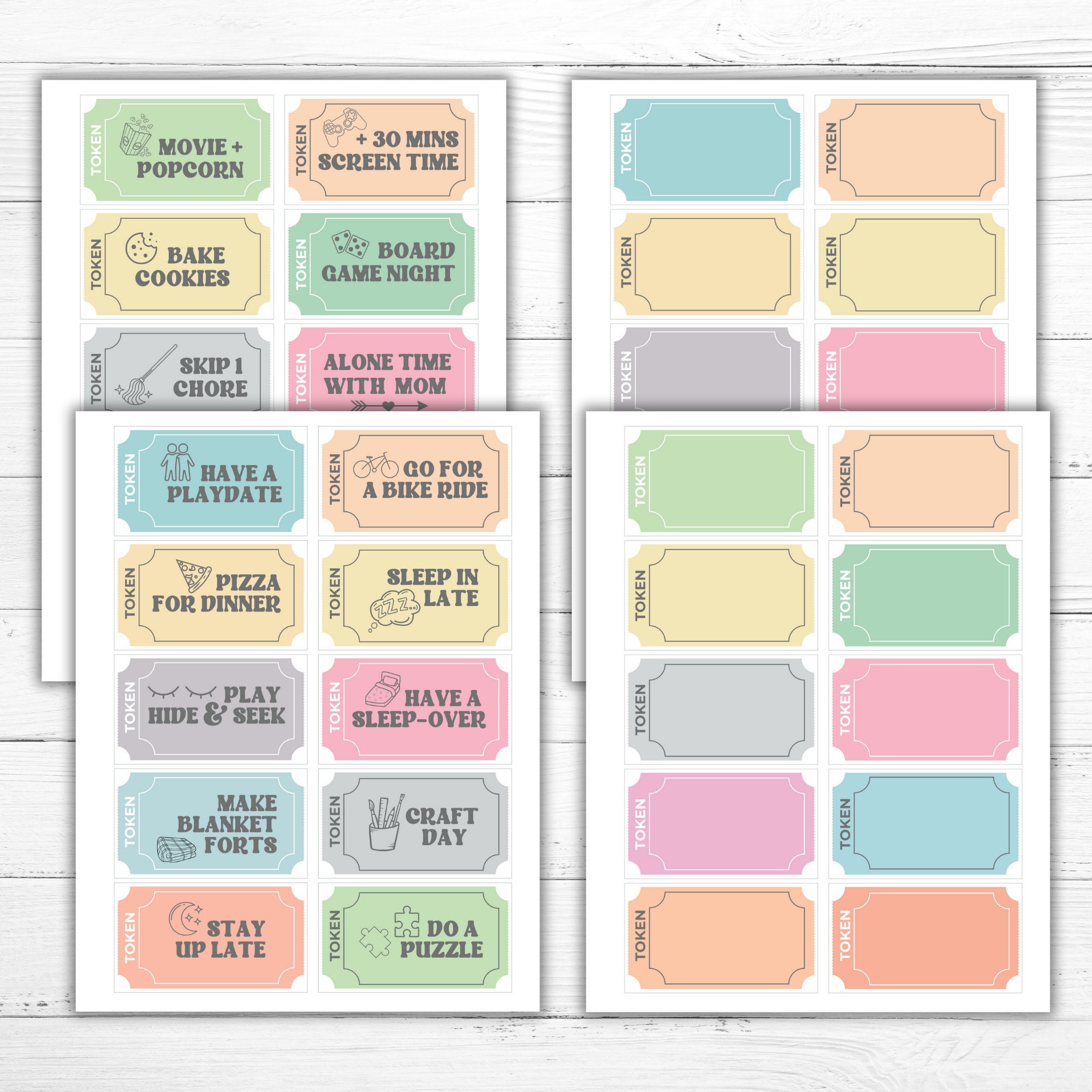 Printable Easter Egg Tokens, Easter Egg Filler Coupons, Easter Coupons ...