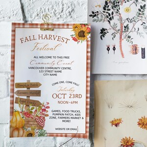Editable Fall Harvest Party Invite, Fall Church Celebration, Fall ...