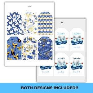 Editable Hanukkah Tags, Hanukkah Gift, Hanukkah Favor Tags, Hanukkah ...