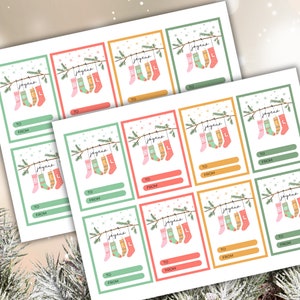 EDITABLE Joyeux Noel Merry Christmas Gift Tags, Printable Joyeux Noel ...