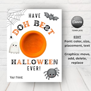 Halloween Play Doh Card Template, Printable Doh Best Halloween ...