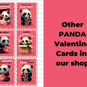 Red Panda Valentine Printable / Panda Valentine Cards / Donut ...