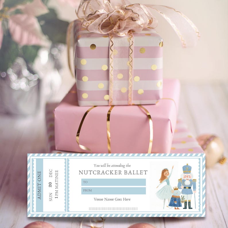 Editable Nutcracker Ballet Ticket Template, Printable Nutcracker ...
