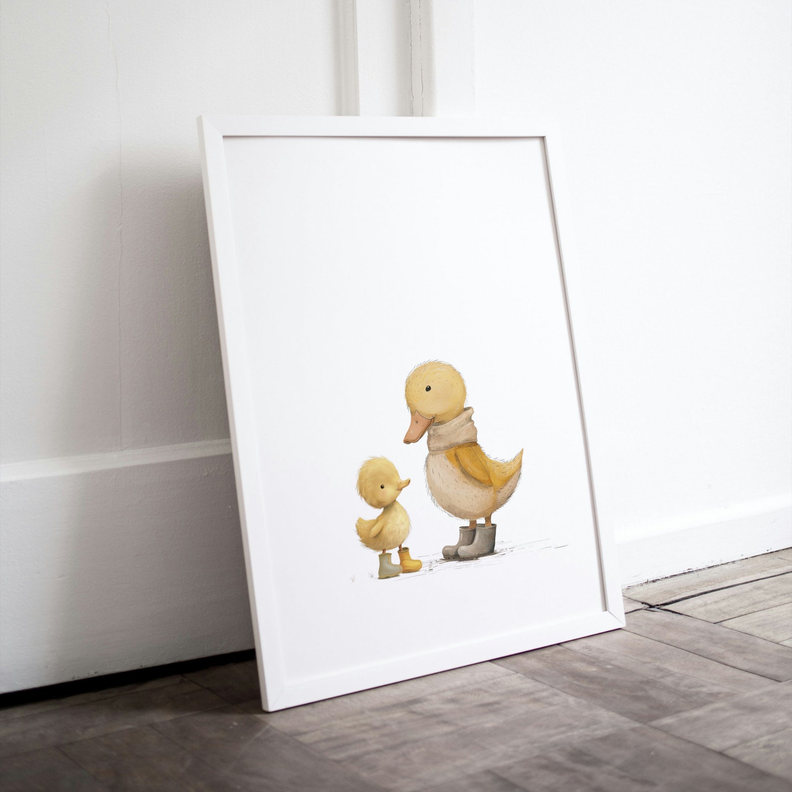 Set of 3 Duck Nursery Prints, Duck Nursery Decor, Duck in Boots, Gender ...