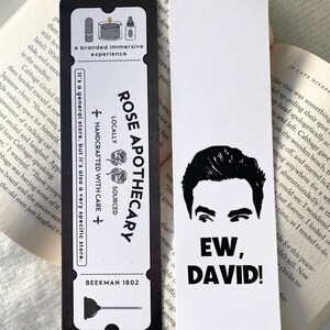 Rose Apothecary Bookmark, Ticket Bookmark, Schitt's Creek Lovers, David ...