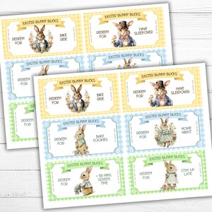 Editable Printable Easter Bunny Bucks, Easter Bunny Dollar Bill ...
