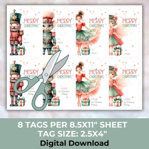 The Nutcracker Ballet, Clara Nutcracker Favor Tags, Editable Nutcracker ...