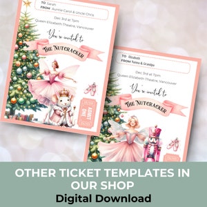 Editable Nutcracker Ticket , Personalized Nutcracker Ballet Surprise ...