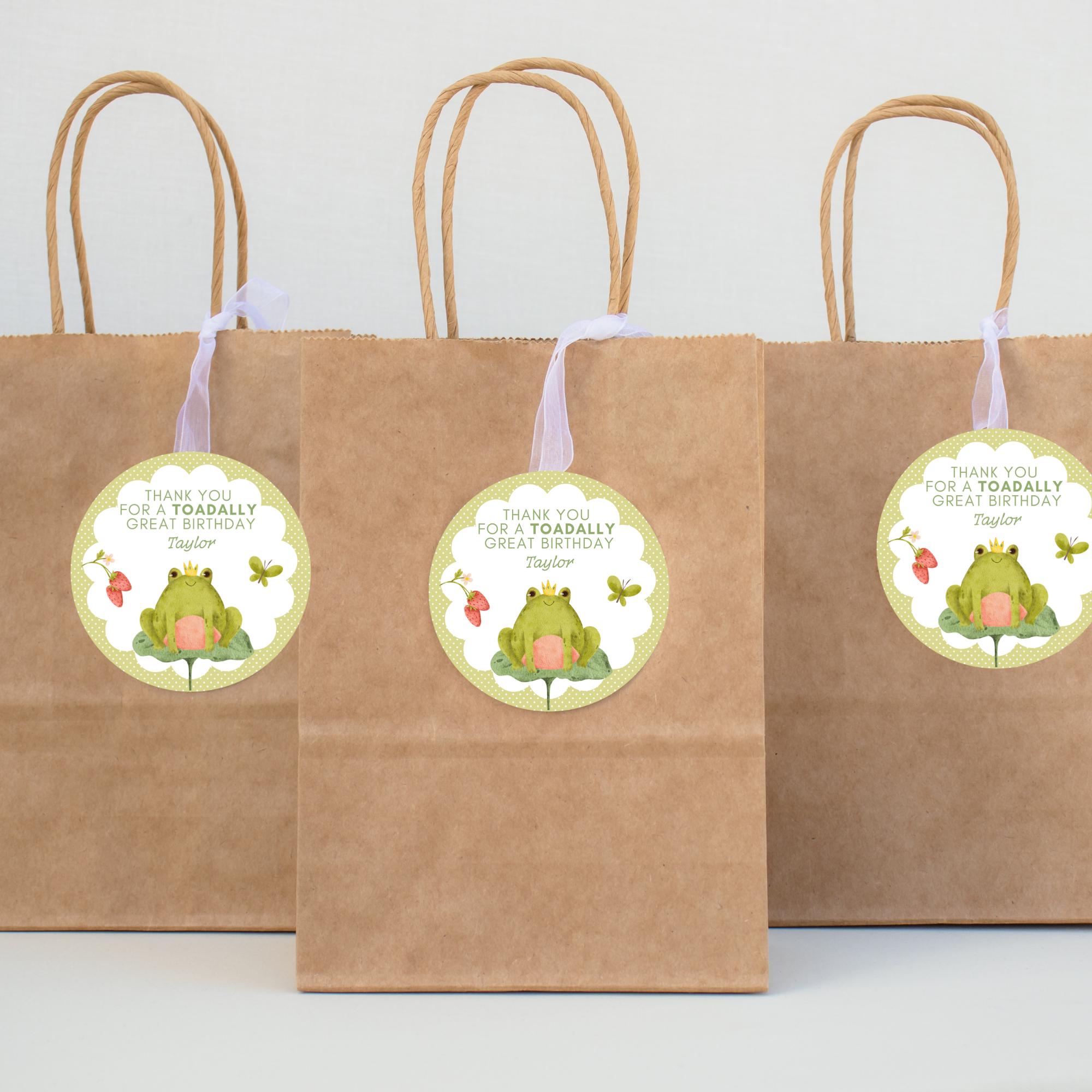 Frog Birthday Party Favor Tag Template, Frog Birthday Party Thank You ...