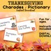 Thanksgiving Charades Pictionary, Thanksgiving Game Kids & Adults ...