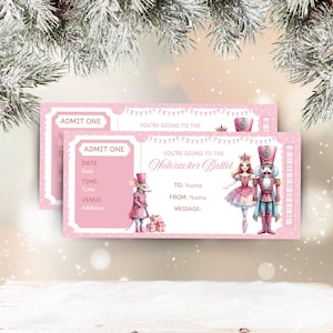 Editable Nutcracker Ticket , Personalized Nutcracker Ballet Surprise ...