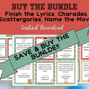 Christmas Carol Finish the Lyric Game / Printable Christmas Game ...