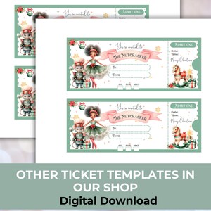 Editable Nutcracker Ticket , Personalized Nutcracker Ballet Surprise ...