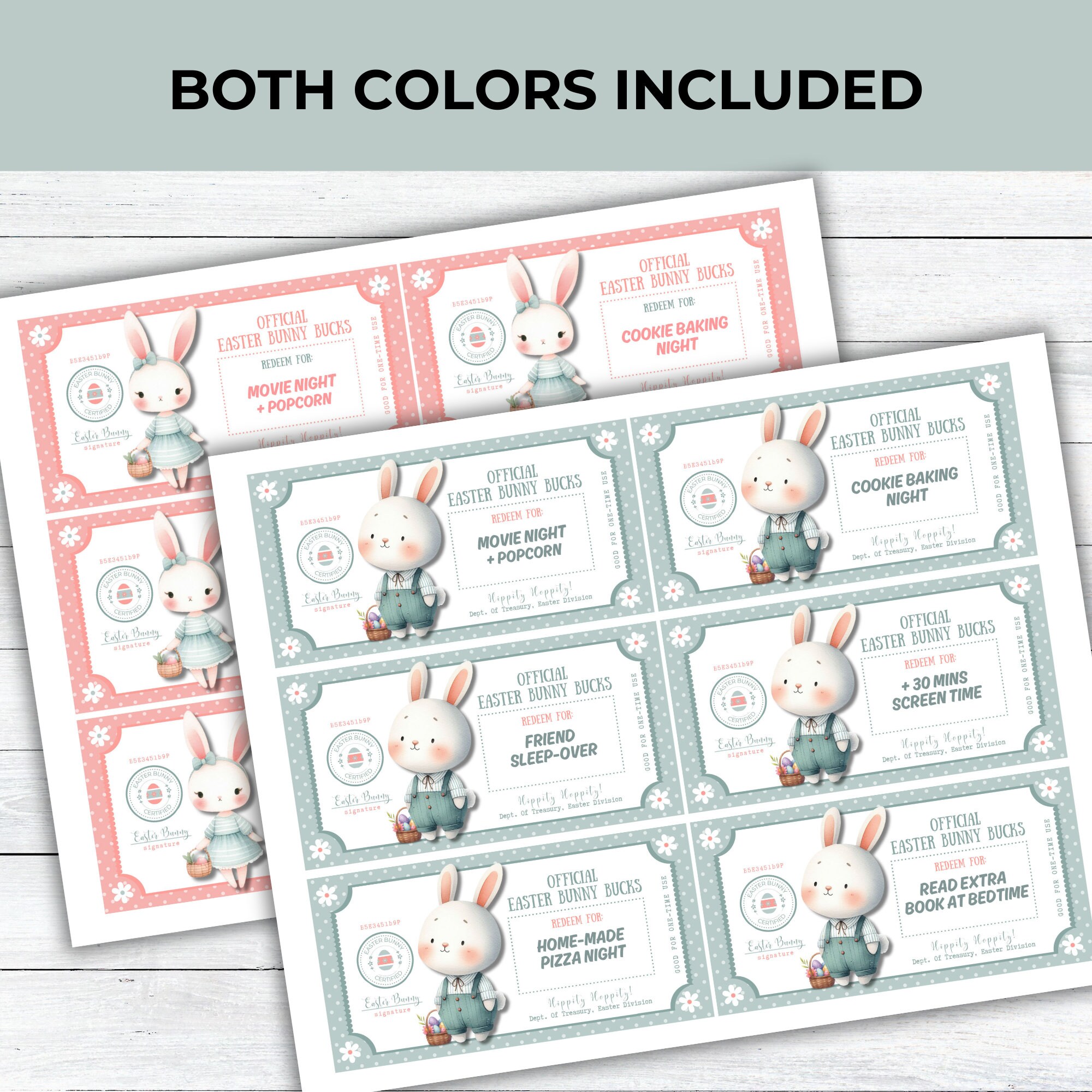 Editable Printable Easter Bunny Bucks, Easter Bunny Dollar Bill ...
