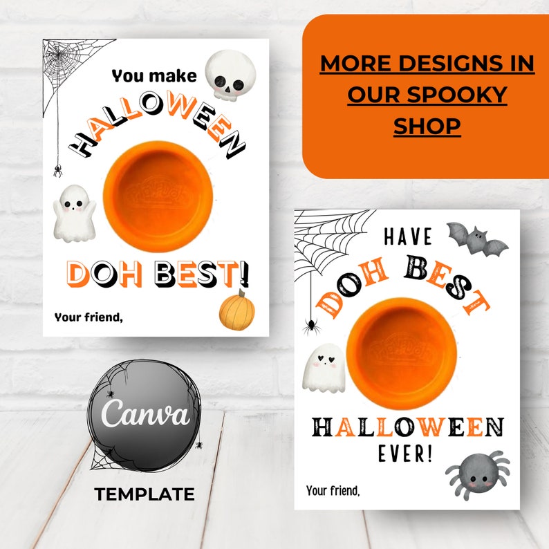 Halloween Play Doh Card Template, Printable Doh Best Halloween ...