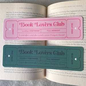 Book Lovers Club Bookmark, Gift for Book Lover, Book Club, Feminist ...
