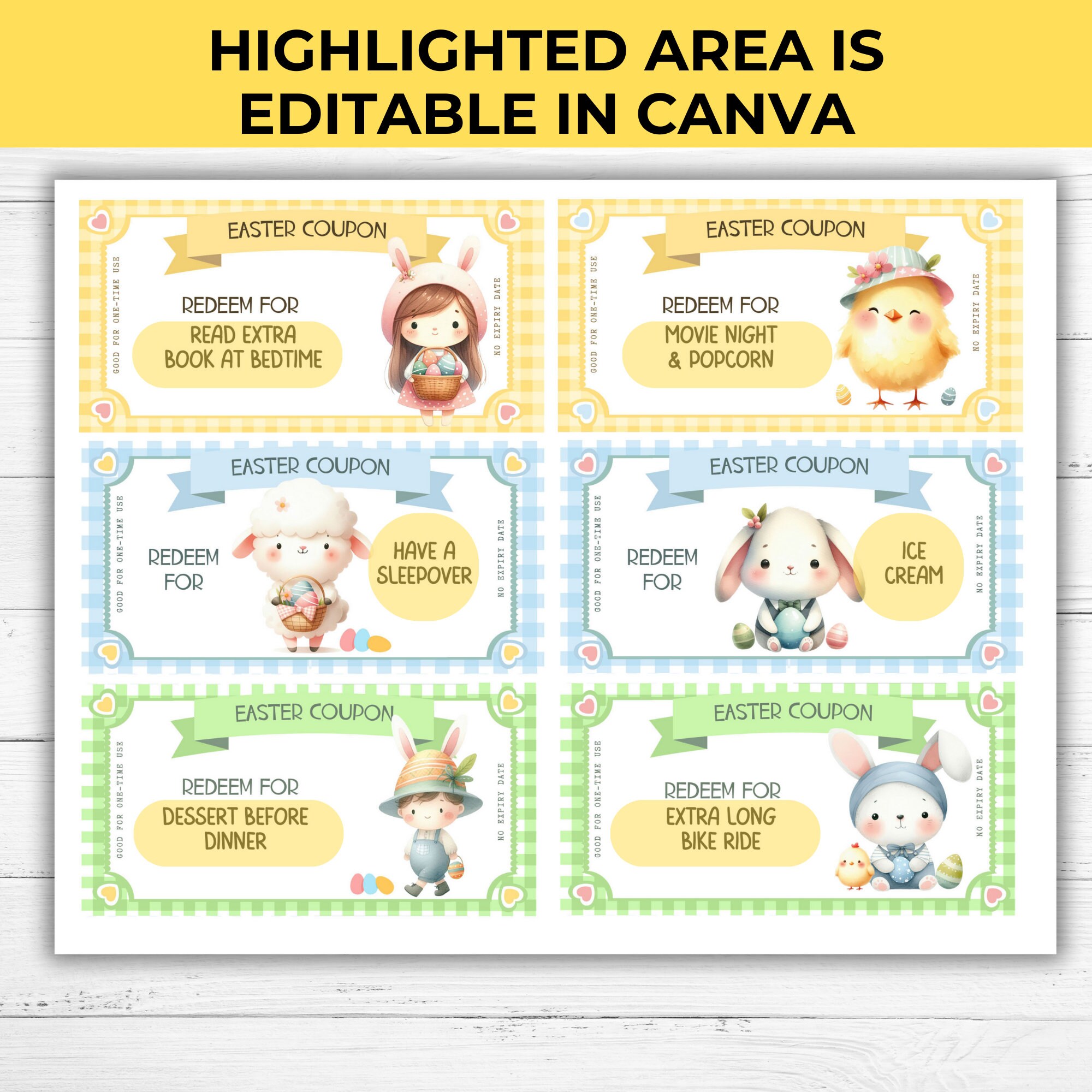 Editable Printable Easter Bunny Bucks, Easter Coupon Printable ...