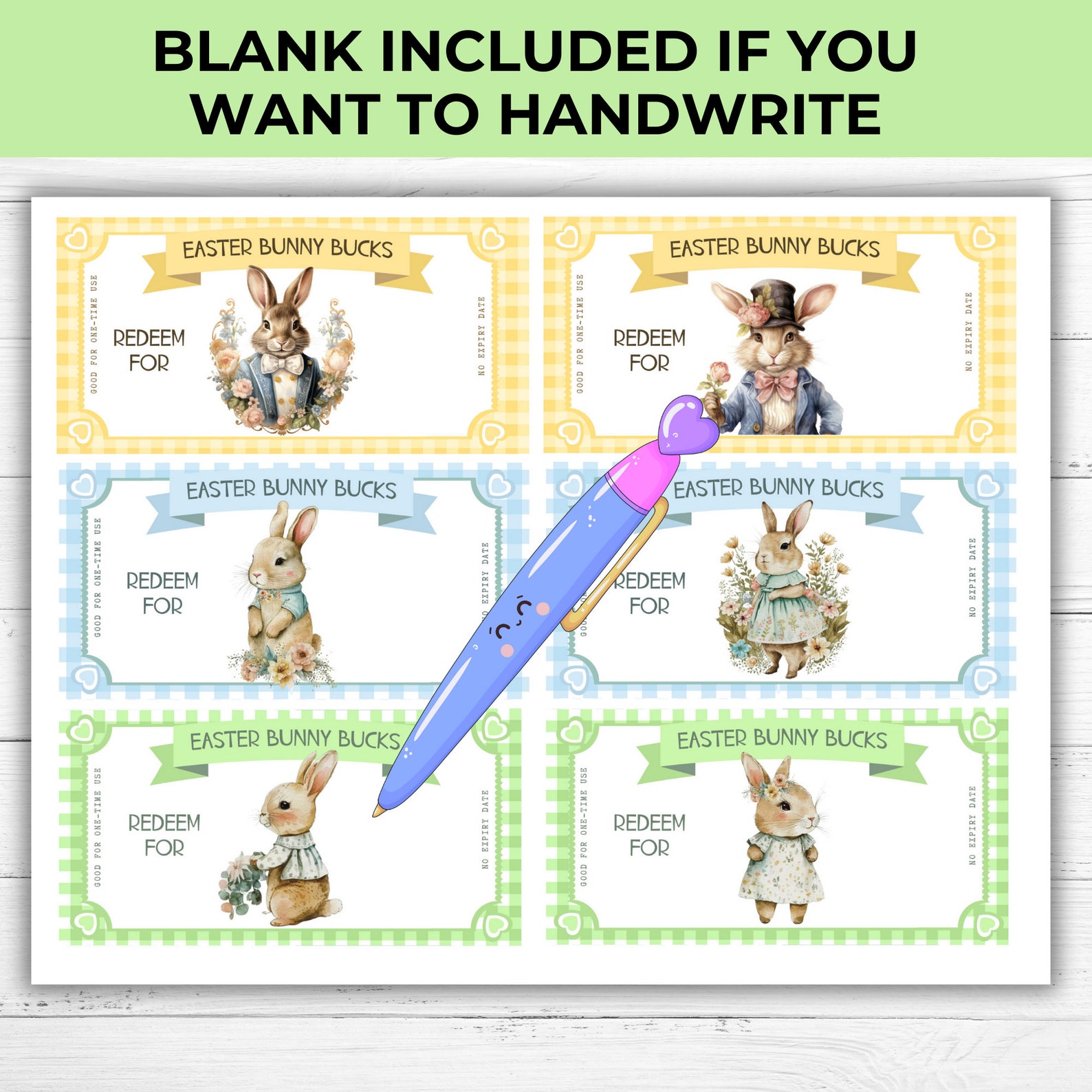 Editable Printable Easter Bunny Bucks, Easter Bunny Dollar Bill ...