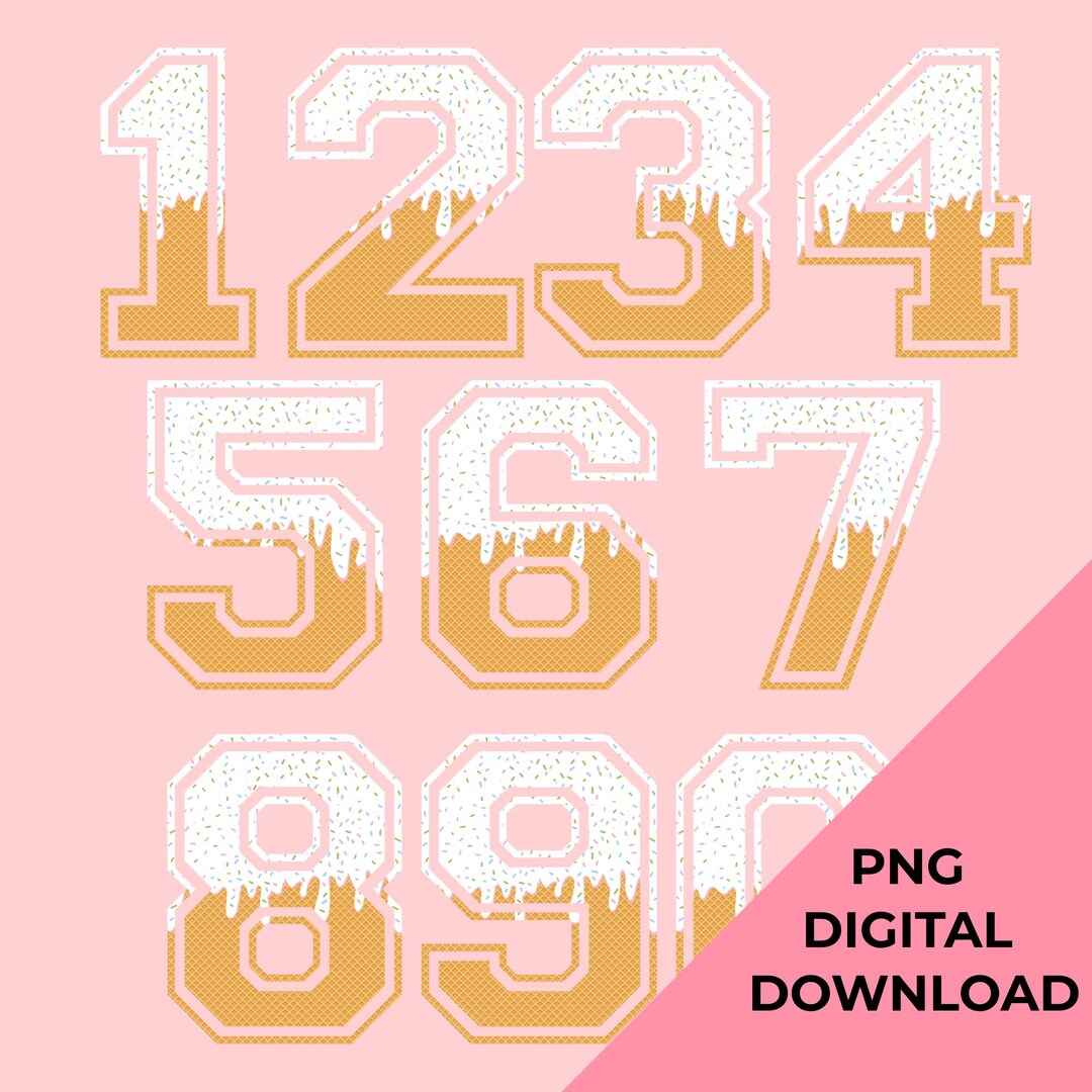 White Vanilla Baseball Drip Numbers, Softball PNG, Baseball Drip PNG ...