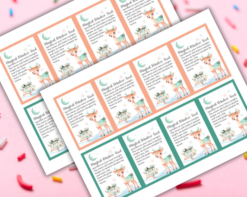 EDITABLE Reindeer Food Tags, Rudolph Treat, Magic Reindeer Food Label ...