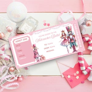 Editable Nutcracker Ticket , Personalized Nutcracker Ballet Surprise ...