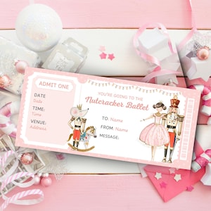 Editable Nutcracker Ticket , Personalized Nutcracker Ballet Surprise ...