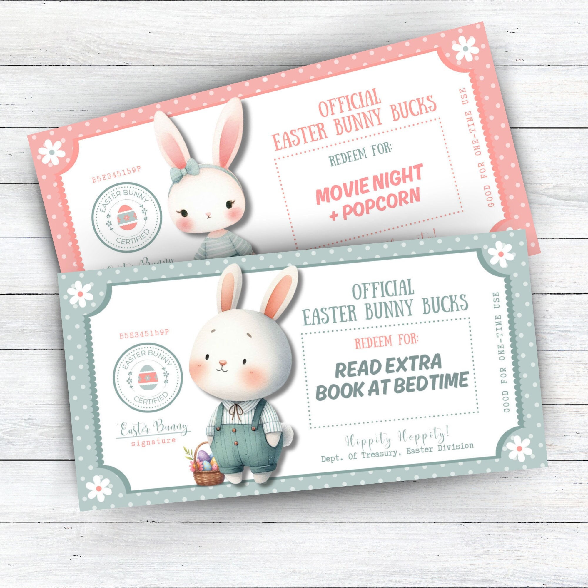 Editable Printable Easter Bunny Bucks, Easter Bunny Dollar Bill ...