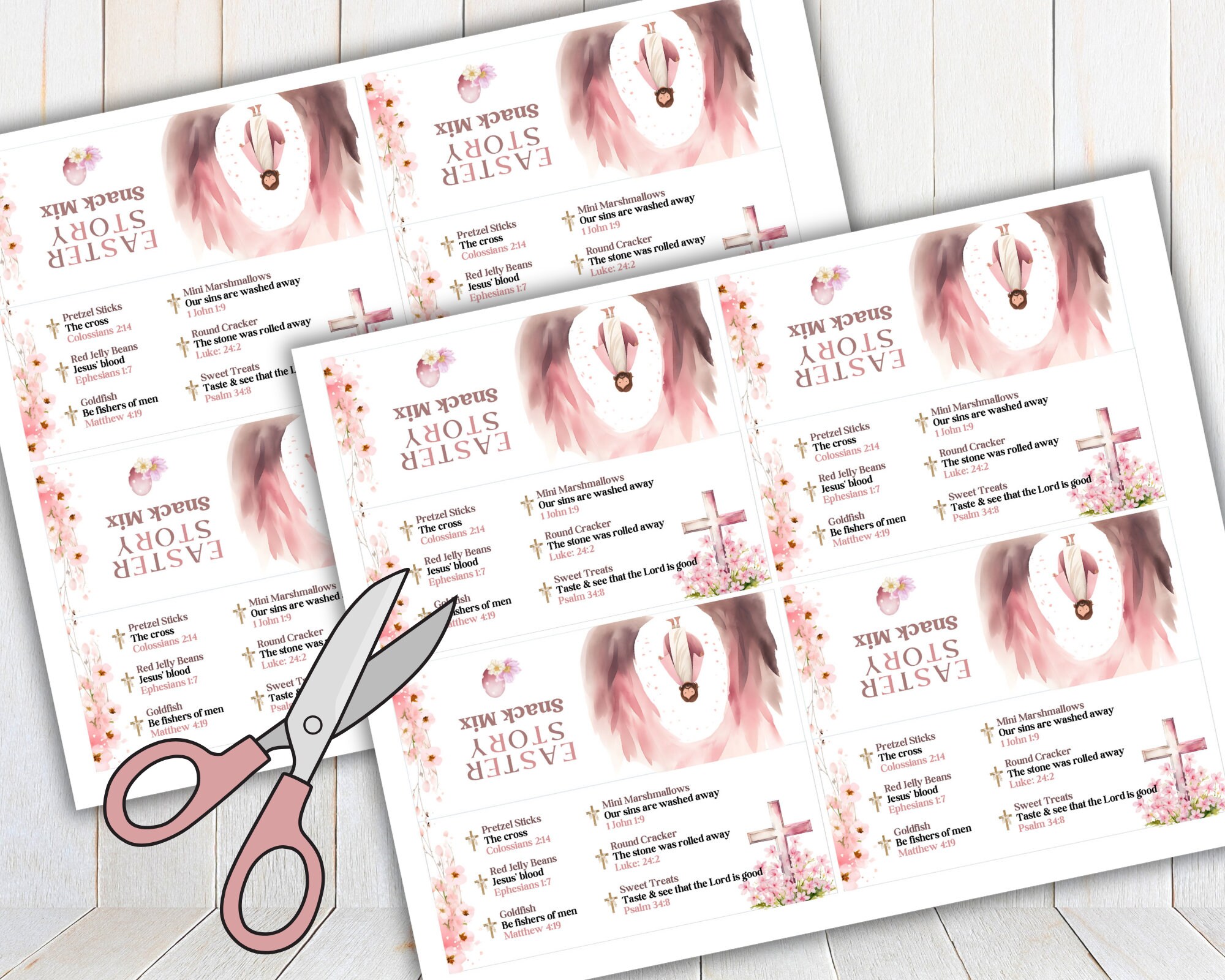 EDITABLE Easter Story Snack Mix Printable Tag Easter Bag Topper, Easter ...