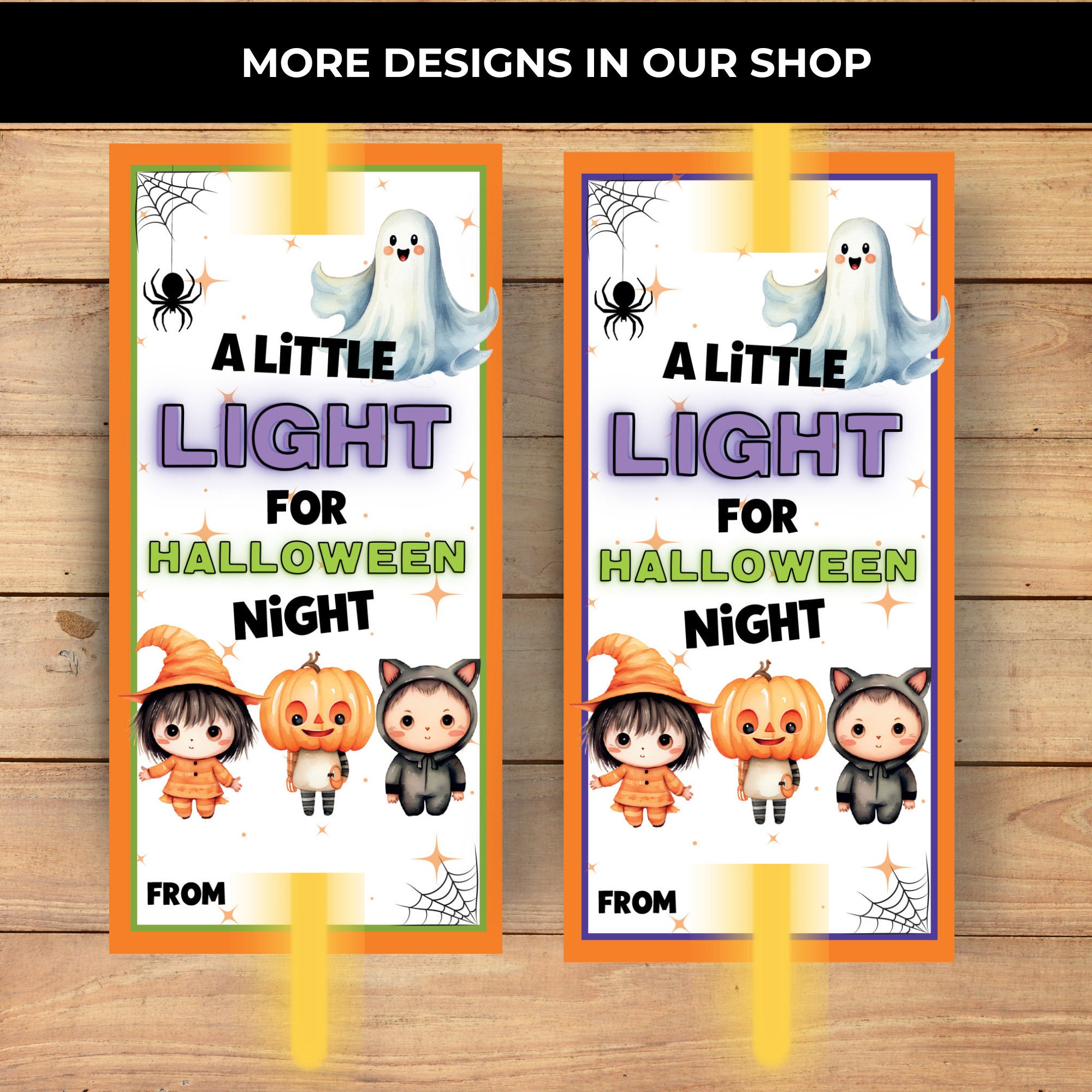 Printable A Little Light to Glow Your Night. Monster Glow Stick Cards ...