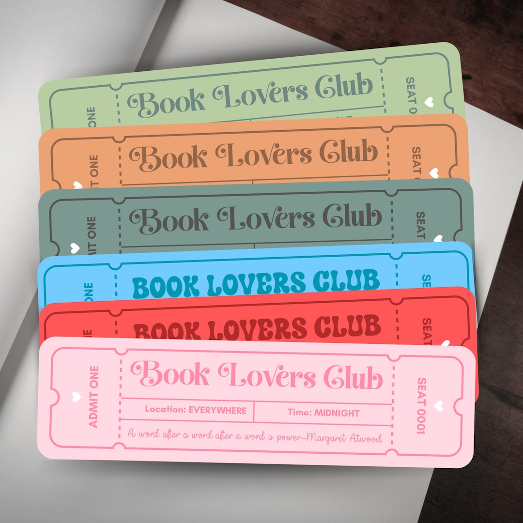 Book Lovers Club Bookmark, Gift for Book Lover, Book Club, Feminist ...