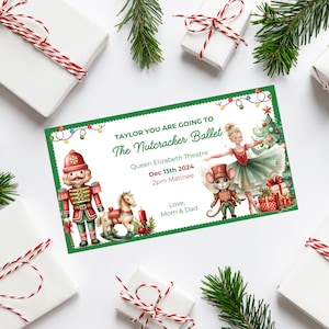 Editable Nutcracker Ticket , Personalized Nutcracker Ballet Surprise ...